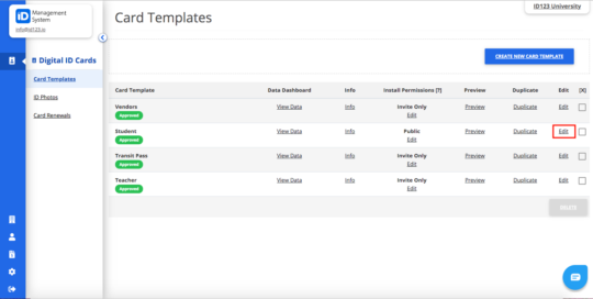 ID123 Knowledgebase | How to Customize ID Card Email Invite Template?