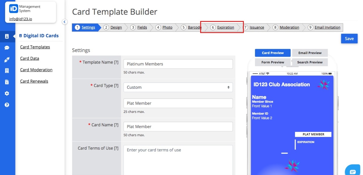 Step 3: Once on the Expiration page, you can turn on the “Show ...