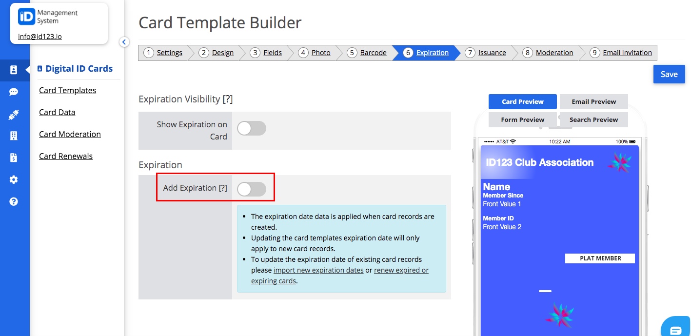 Step 5: Then, you need to choose the data source for your expiration dates: