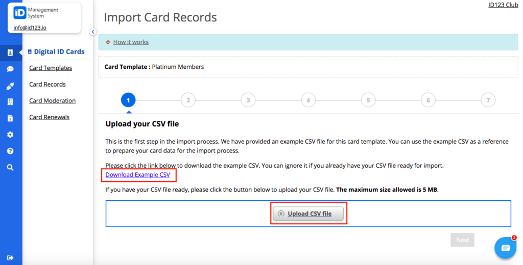 Step 3: Select the type of data import out of the following three ...